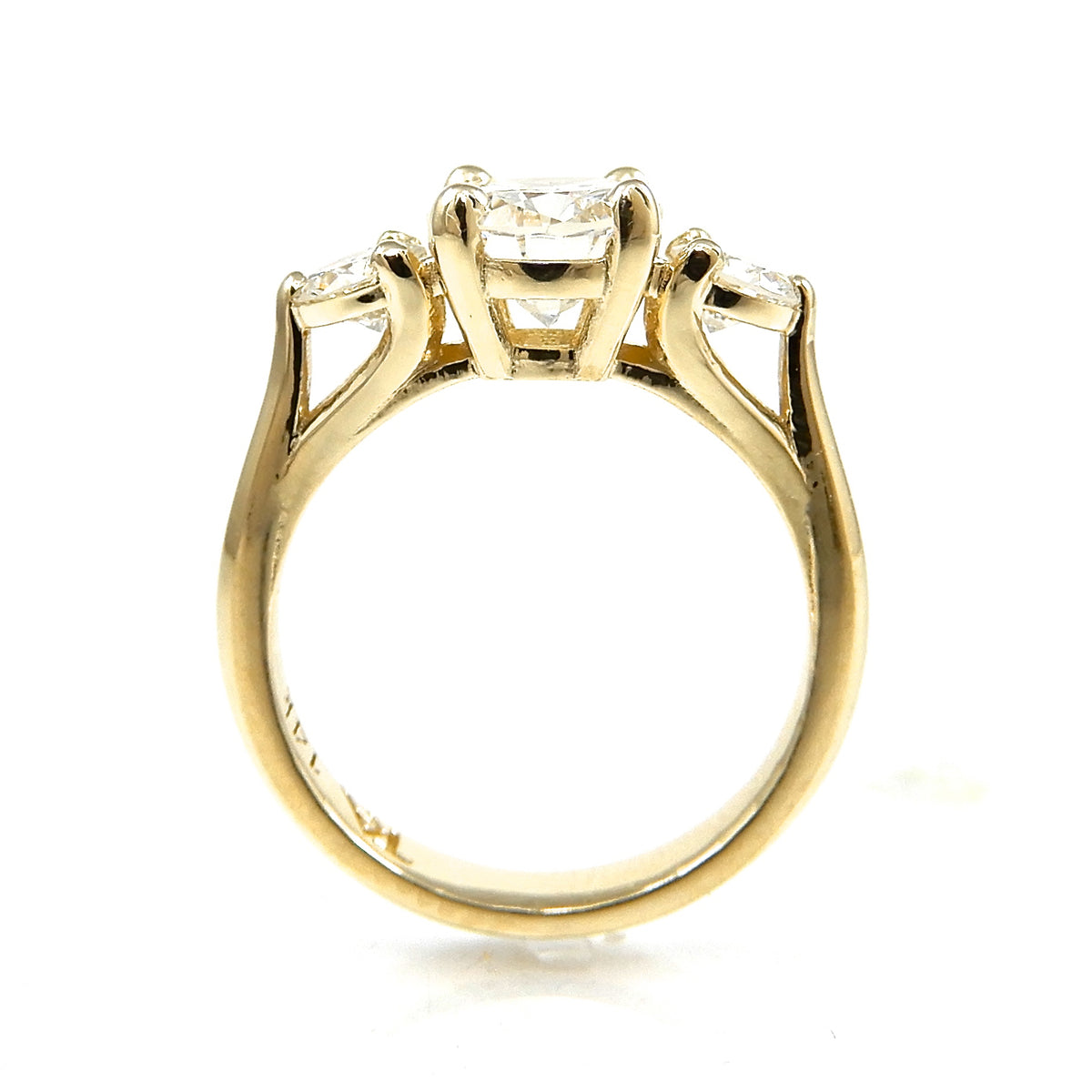 Round Three Stone Engagement Ring – T.K. Anderson Designs - Fine Jewelry