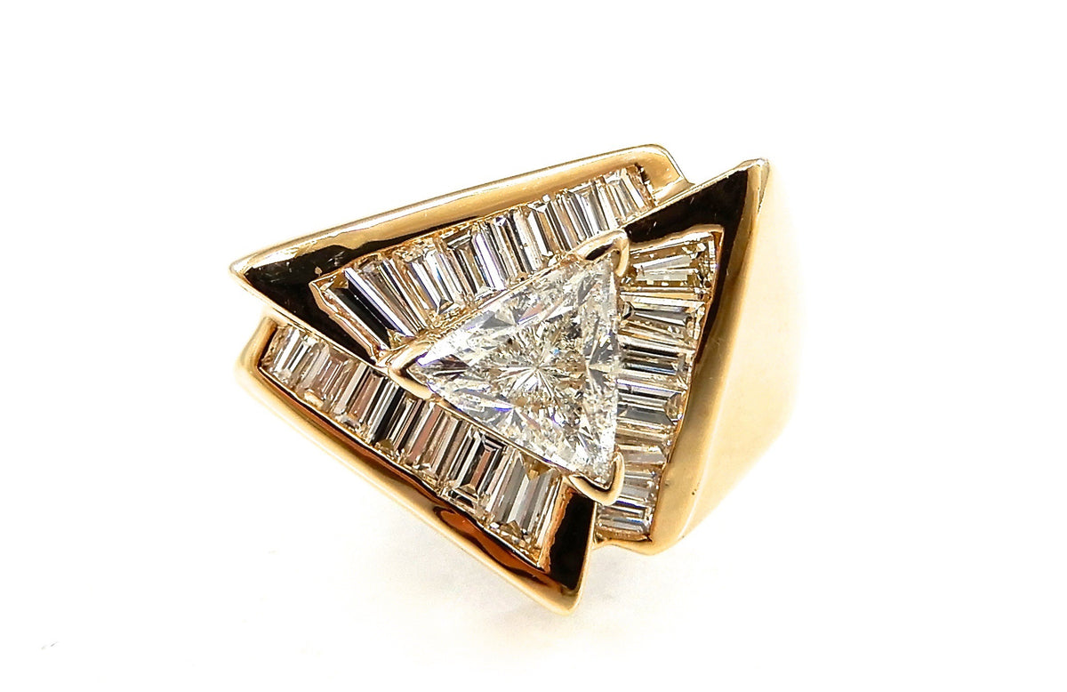 Triangle and Baguette Angular Diamond Band – T.K. Anderson Designs ...